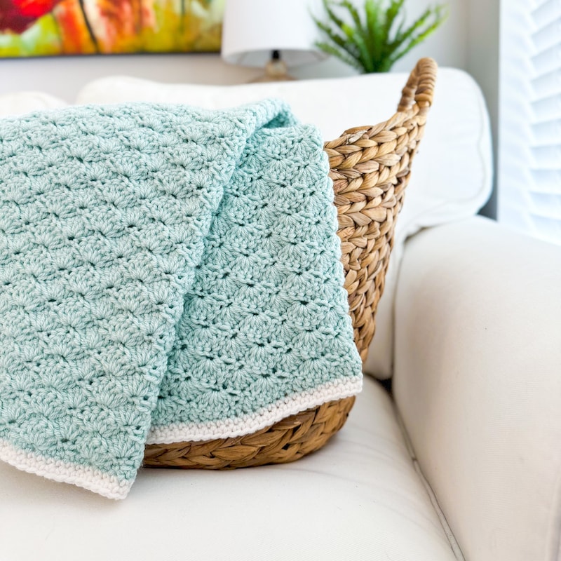 Crochet Throw Scallop - Etsy