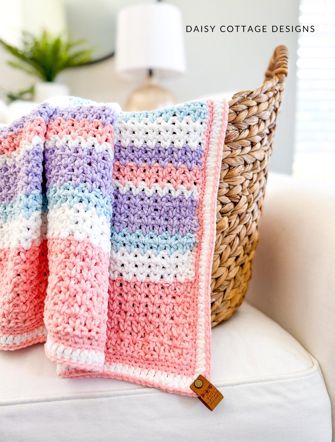 Chenille Baby Blanket Crochet Pattern, Easy Baby Blanket Crochet ...