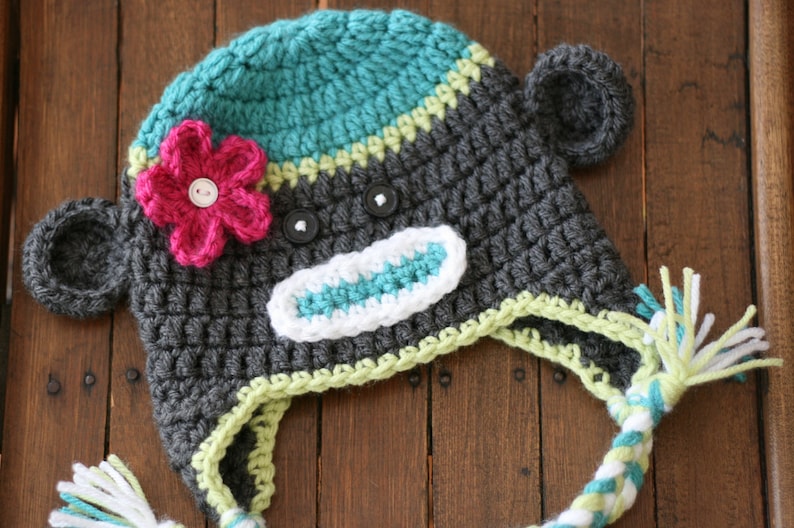 Sock Monkey Pattern Crochet Monkey Hat Pattern Crochet - Etsy