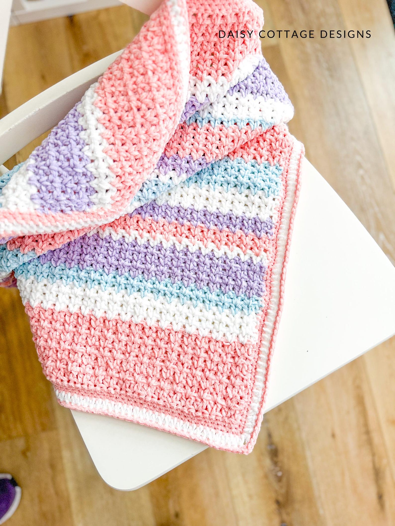 Chenille Baby Blanket Crochet Pattern, Easy Baby Blanket Crochet ...