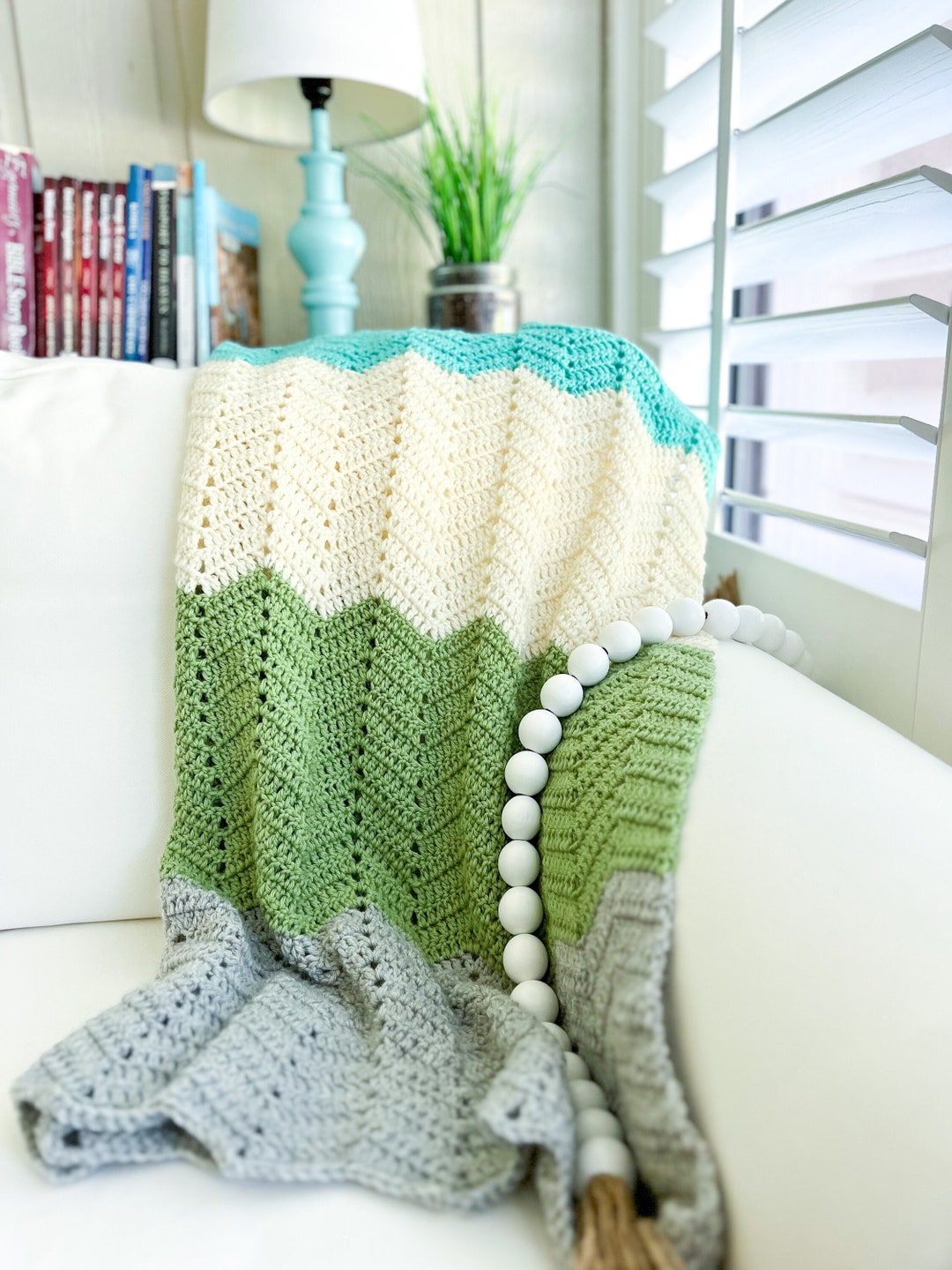 Easy Double Crochet Chevron Blanket Pattern, Simple Crochet Pattern ...