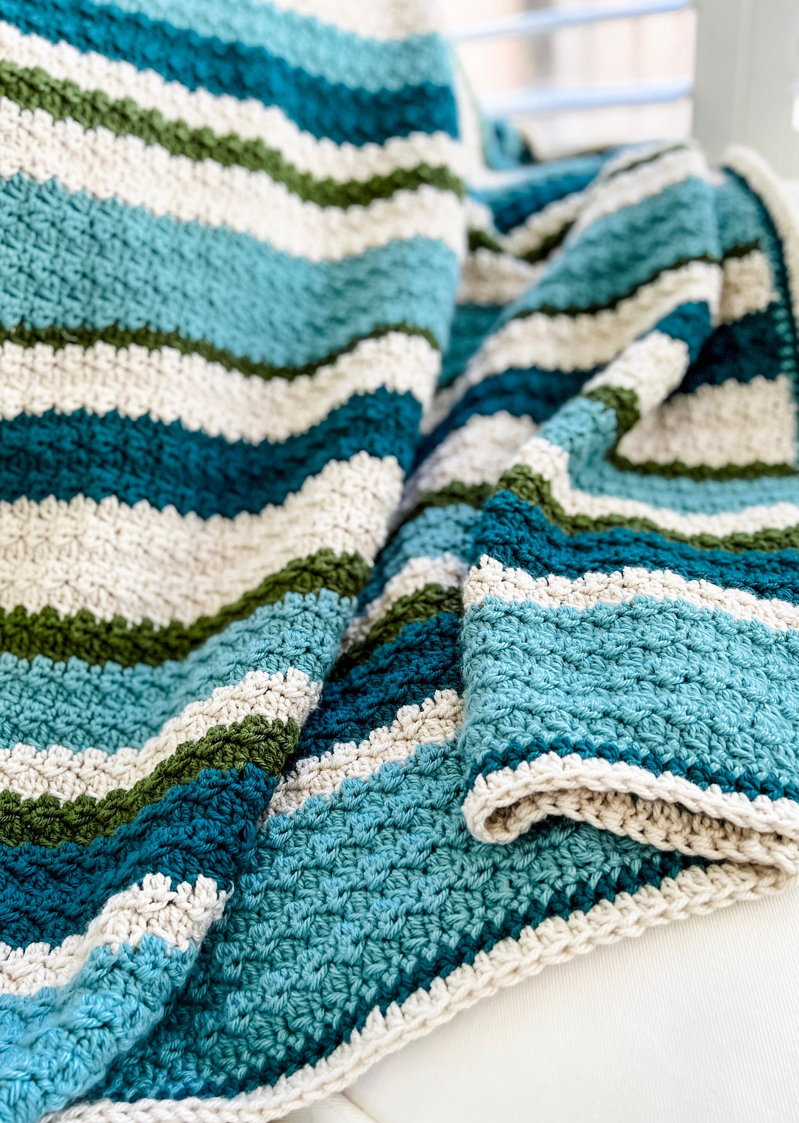 Modern Crochet Blanket Pattern Quick and Easy Crochet - Etsy
