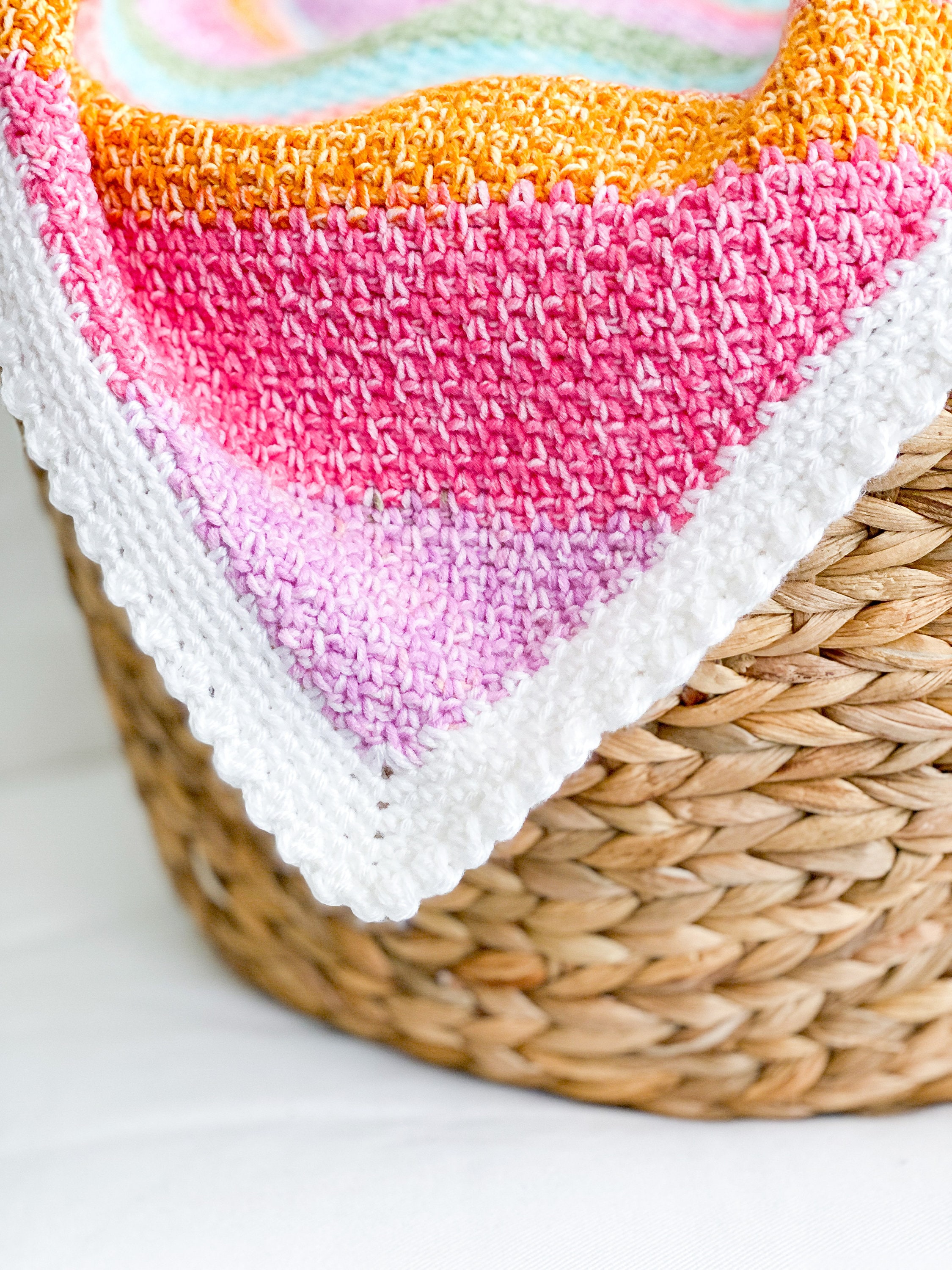 C2C Moss Stitch Crochet Pattern With Mini Bobble Border Linen - Etsy UK