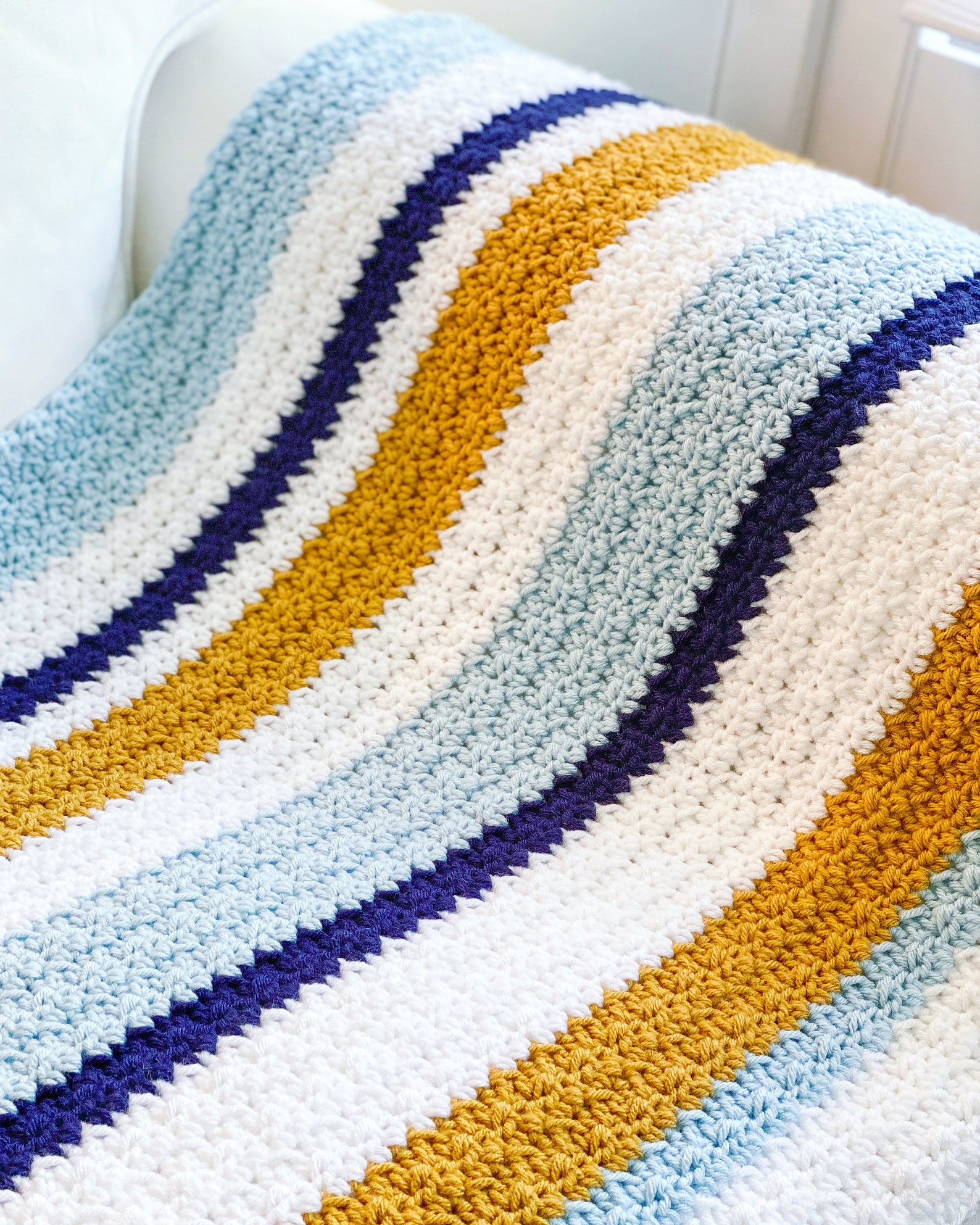 Modern Crochet Blanket Pattern, Crochet Blanket Tutorial, Blanket ...