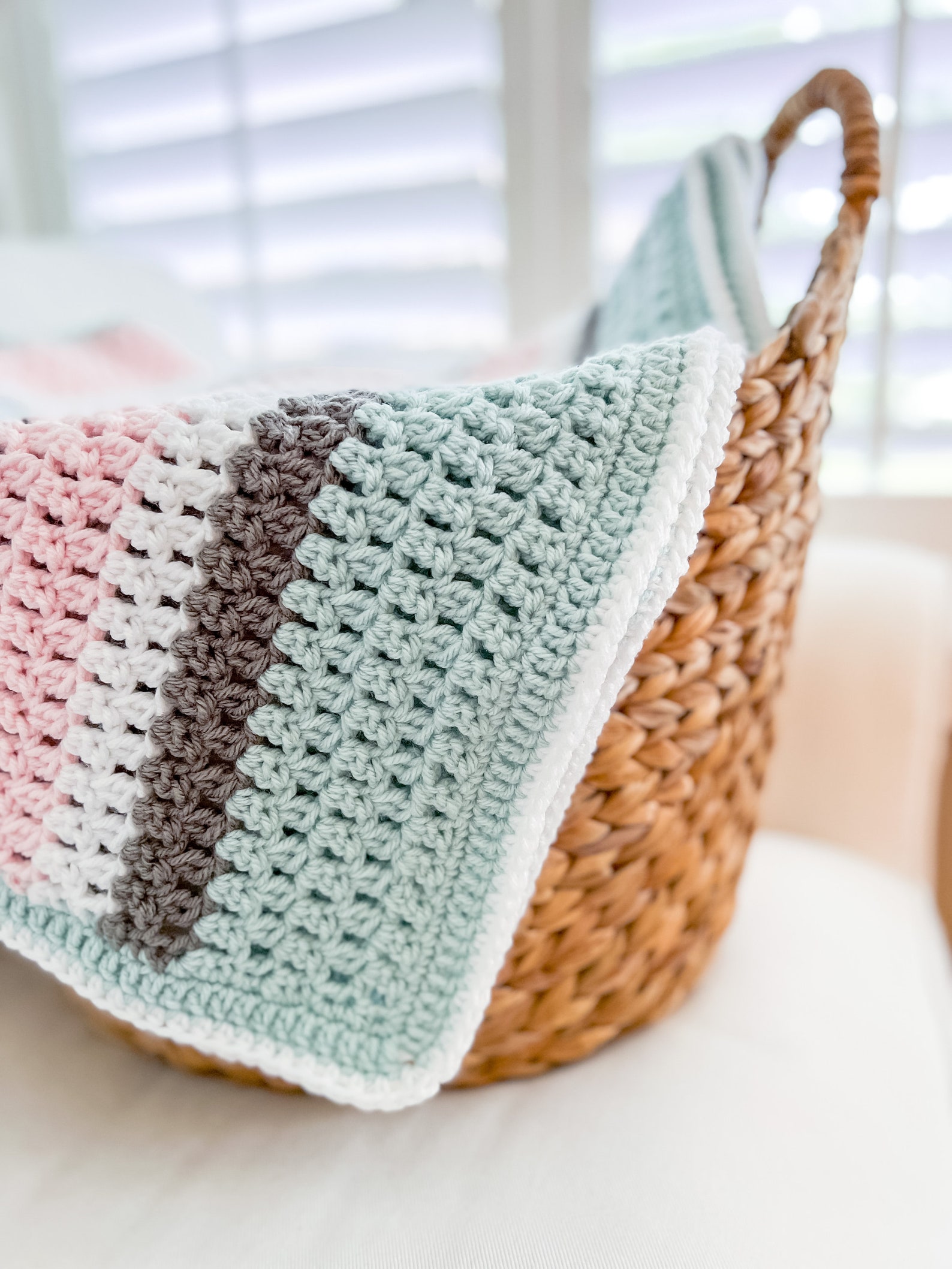 Double Crochet Cluster Stitch Blanket Modern Crochet Blanket - Etsy