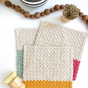 Easy Crochet Dishcloth Pattern, Simple Crochet Dishcloth, Daisy Cottage ...