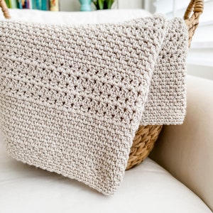 Crochet Throw Blanket Pattern, Baby Blanket Crochet Pattern, Simple ...