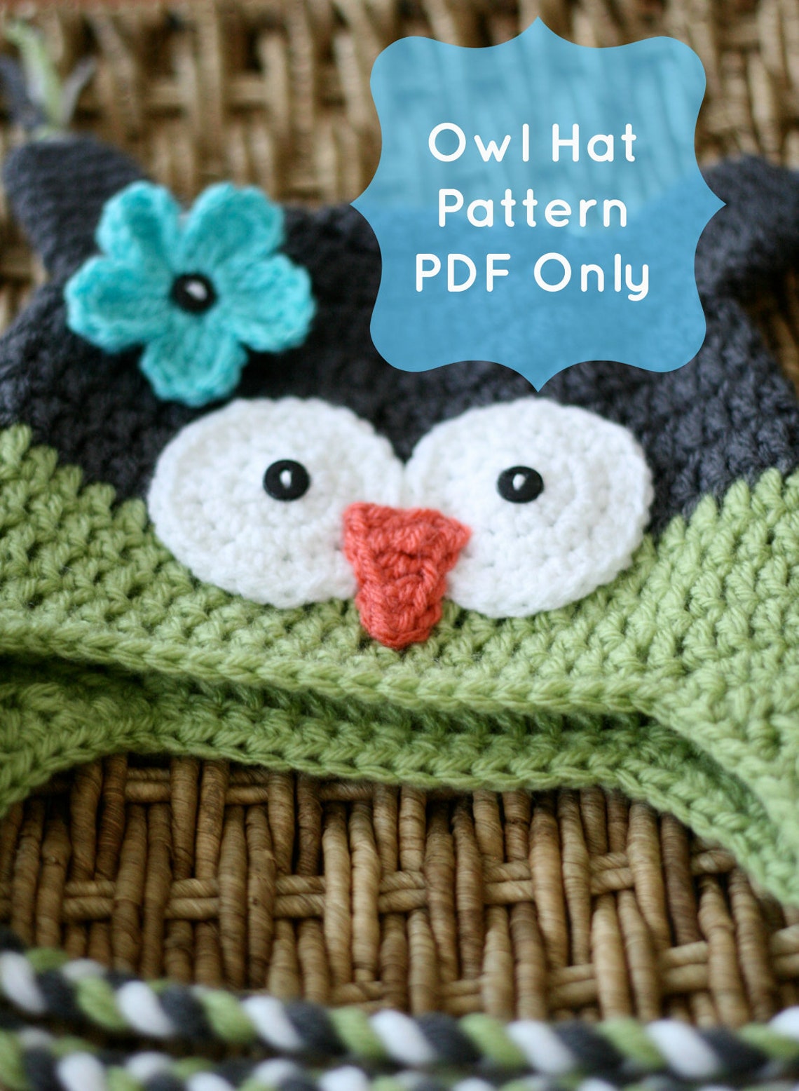 Owl Hat Pattern Crochet Owl Hat Pattern Crochet Pattern - Etsy