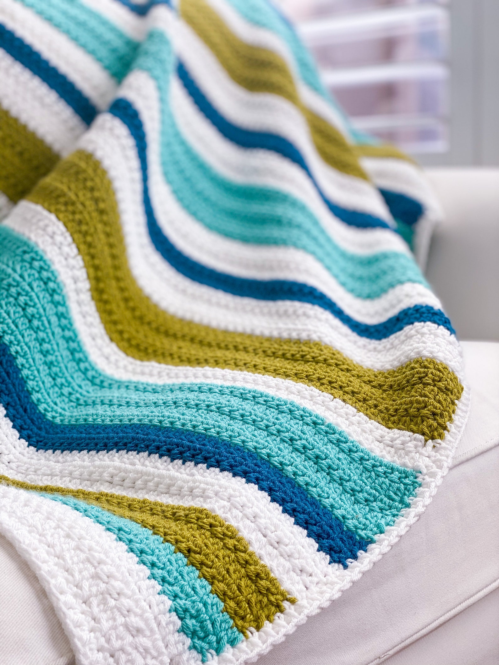 Textured Crochet Stitch Blanket Pattern Oceanside Throw | Etsy
