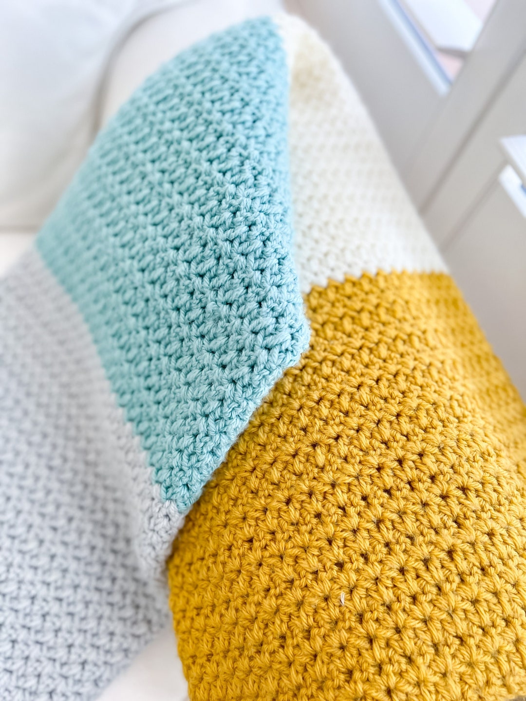 Modern Crochet Blanket Pattern, Easy Crochet Blanket Pattern, Crochet ...