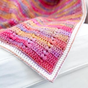 Puff Stitch Crochet Blanket Pattern, Easy Blanket Crochet Pattern ...