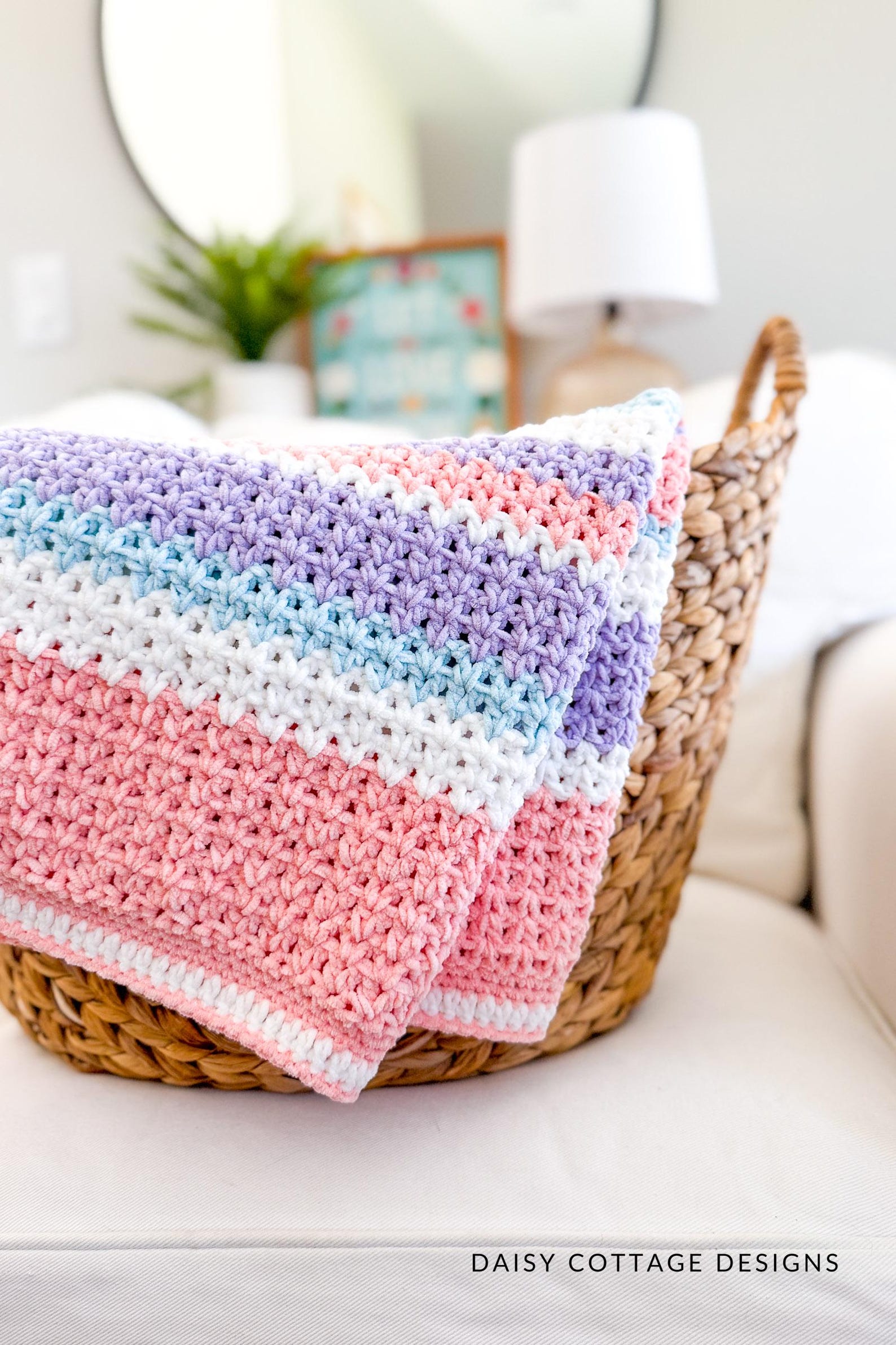 Chenille Baby Blanket Crochet Pattern, Easy Baby Blanket Crochet ...
