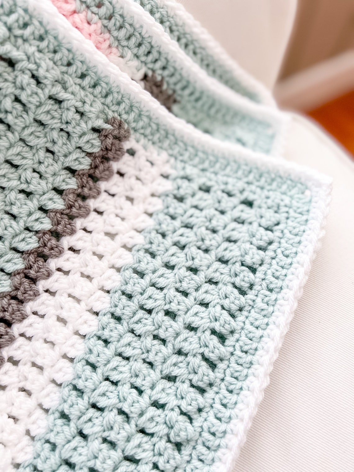 Double Crochet Cluster Stitch Blanket Modern Crochet Blanket - Etsy