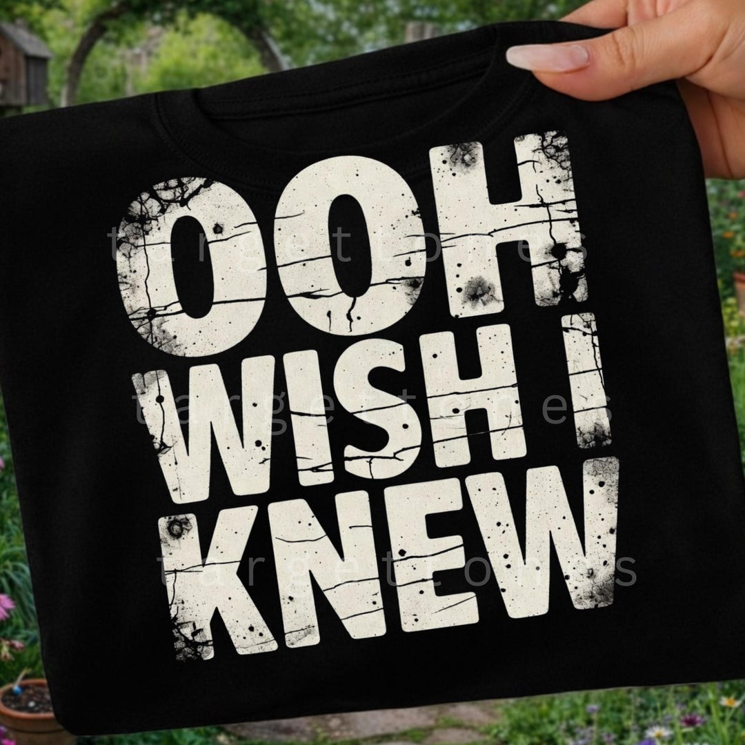Ooh Wish I Knew PNG Bundle, Distressed Grunge Text (digital Download ...