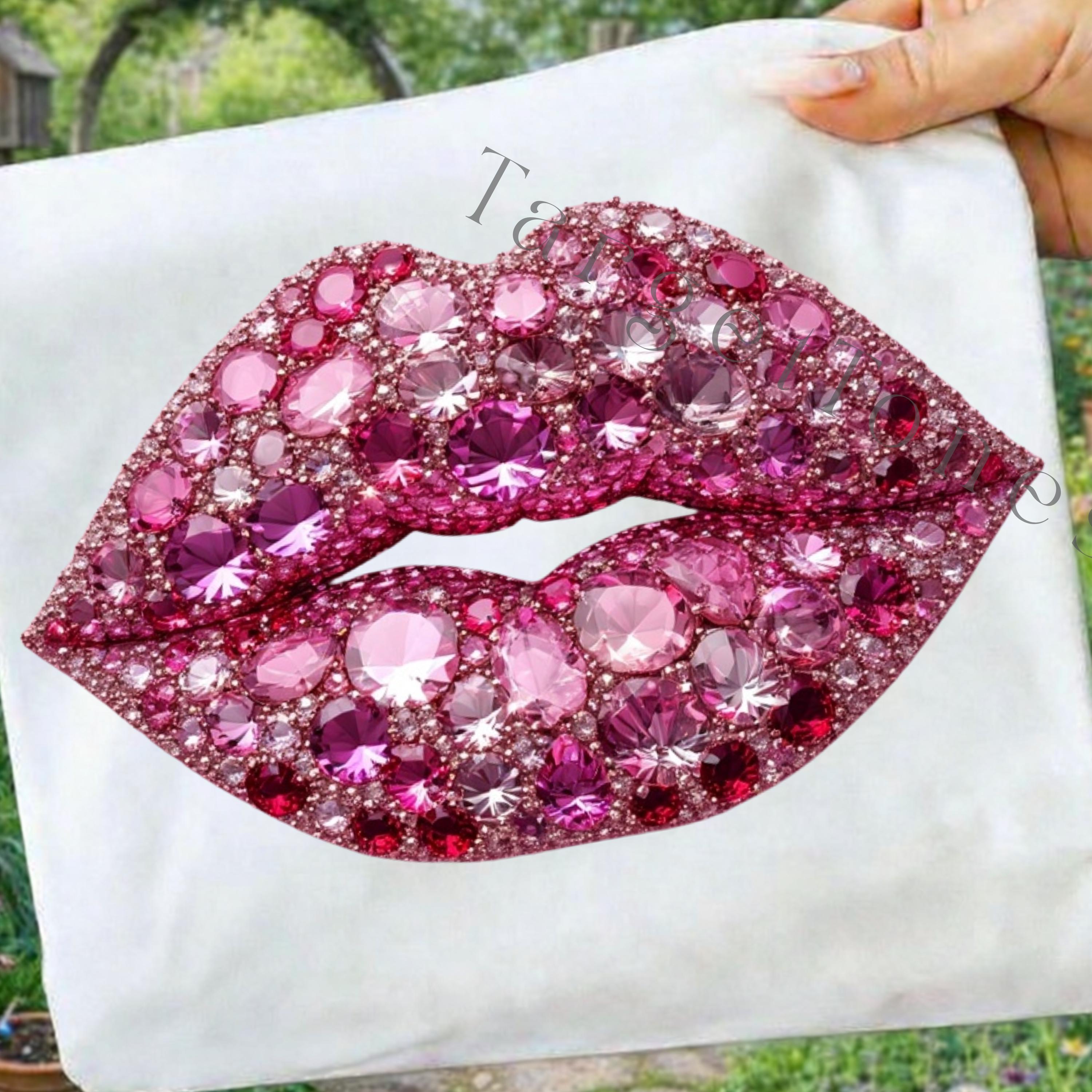 Pink Diamond Lips PNG, Clipart Rhinestone, Gemstone Lips Digital ...