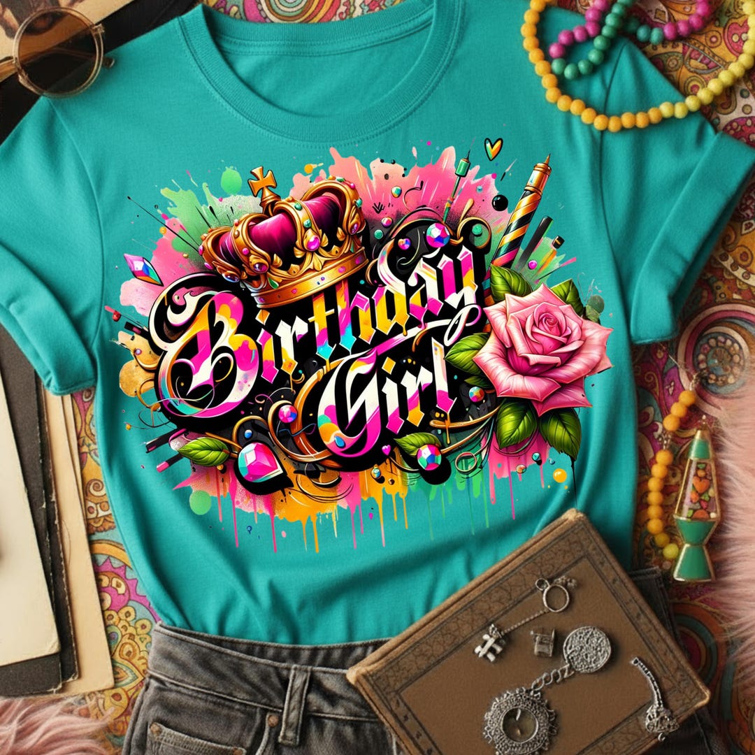 Birthday Girl SVG, Tattoo Style Chicano Art PNG, Edgy Graffiti ...