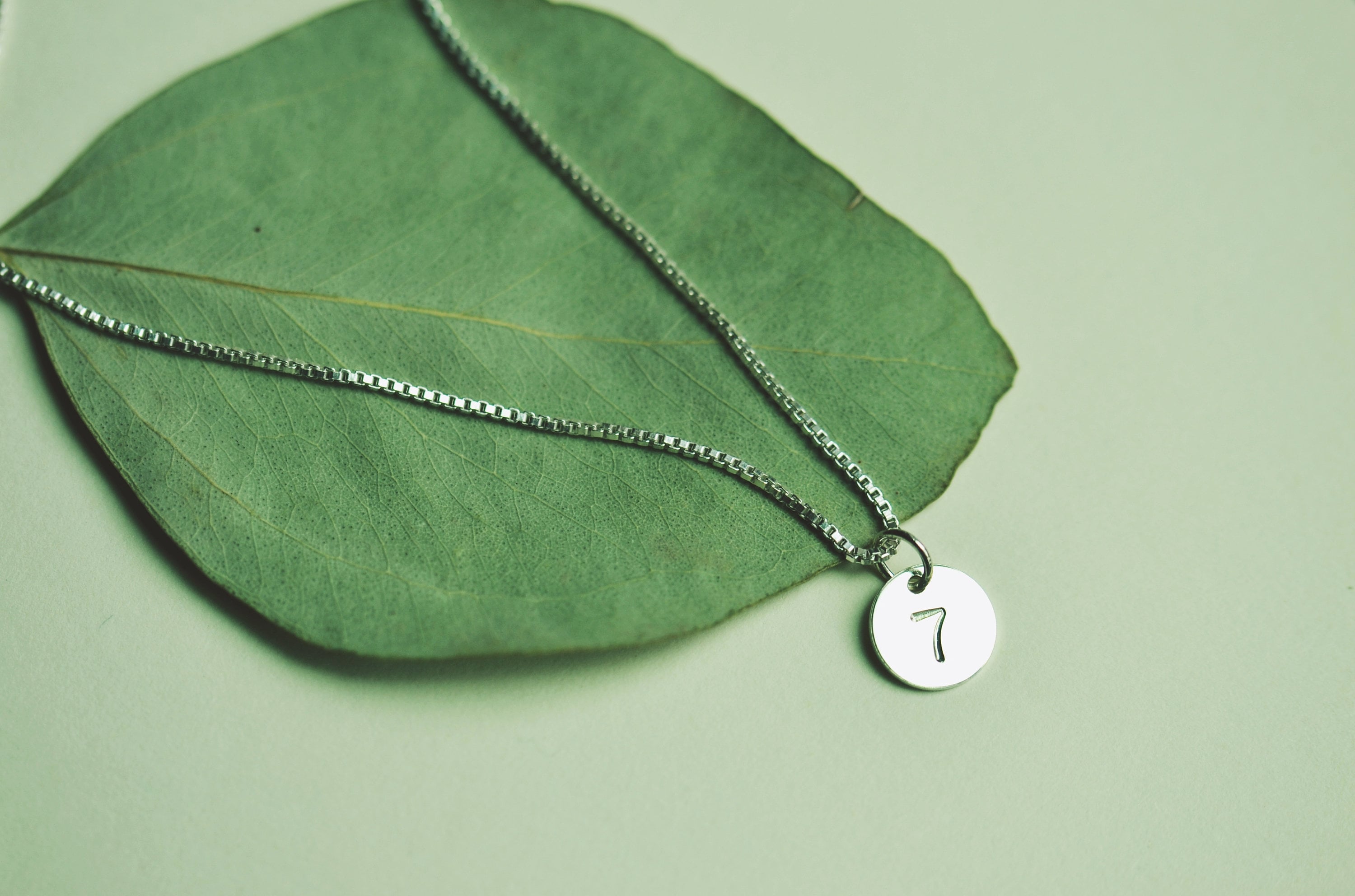 Silver Number 7 Necklace Jewelry - Etsy