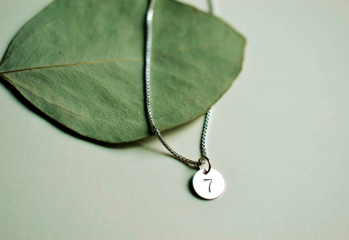 Silver Number 7 Necklace Jewelry - Etsy
