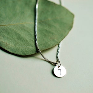Silver Number 7 Necklace Jewelry - Etsy