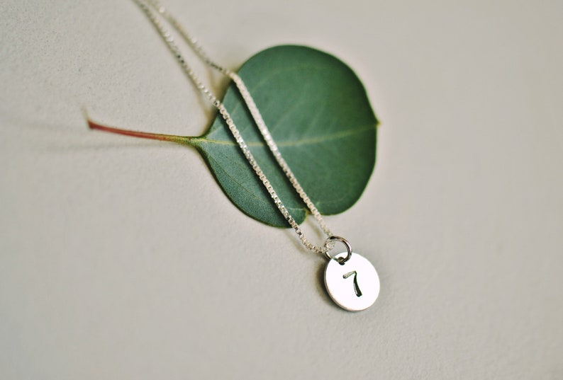 Silver Number 7 Necklace Jewelry - Etsy