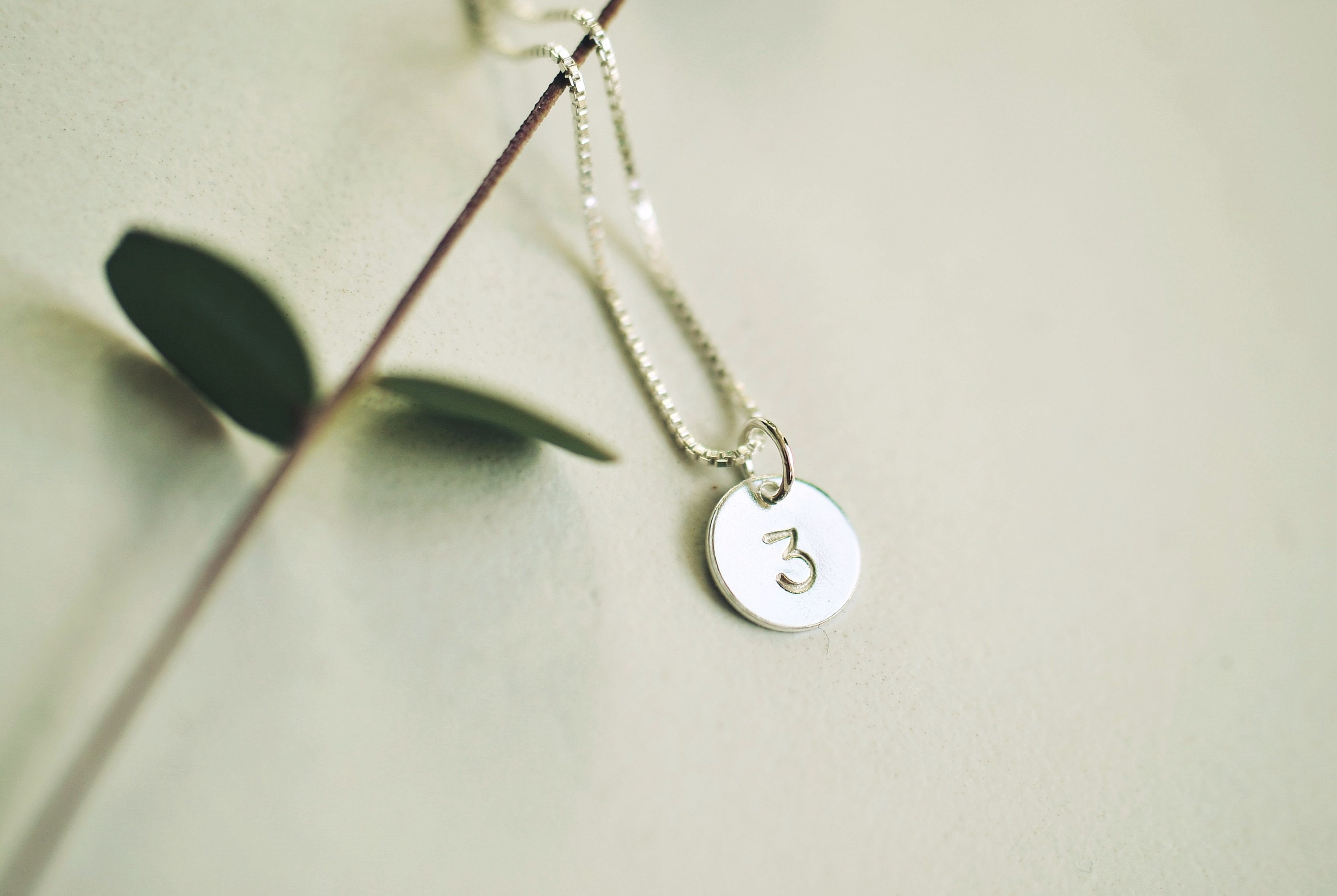 Silver Number 3 Necklace Athlete Jewelry Sunshine on Water - Etsy