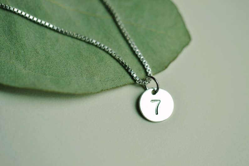 Silver Number 7 Necklace Jewelry - Etsy
