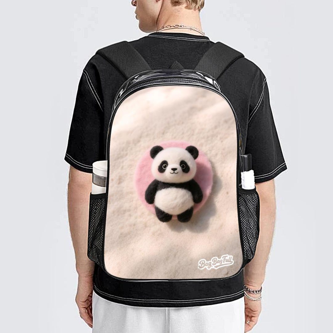 Panda Transparent Backpack Kids School Bag,travel Rucksack,workout ...