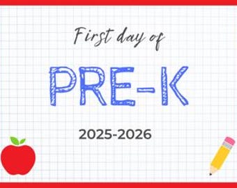 First Day of School Sign, Pre-k, Chalkboard, First Day Sign, Back to ...