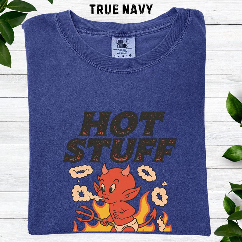 Comfort Colors Hot Stuff Devil Shirt, Retro Halloween Tee - Etsy