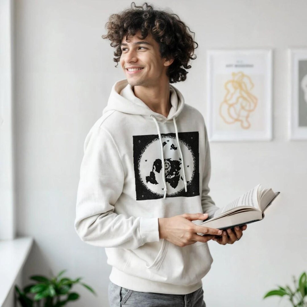 Explore the World: Front Facing Map Hoodie - Soft & Stylish Travel ...
