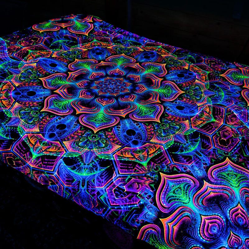 Blacklight Bedding - Etsy