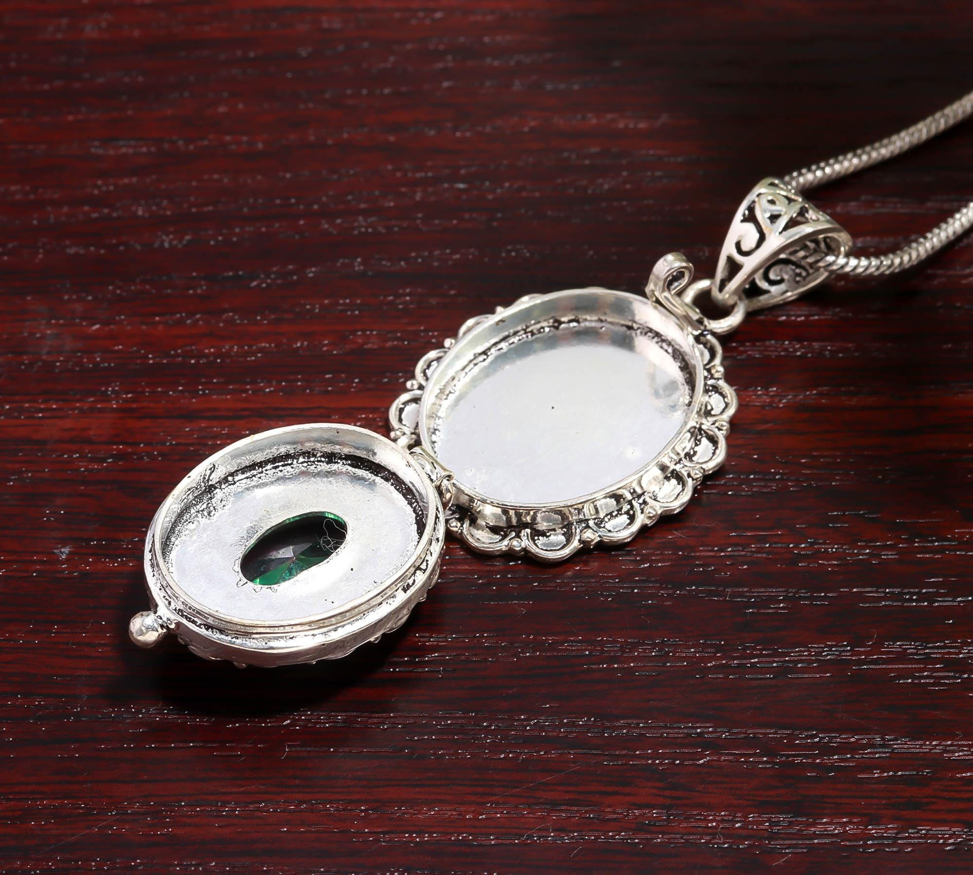 Mystic Topaz Snake Locket Pendant: Handmade 925 Sterling Silver ...