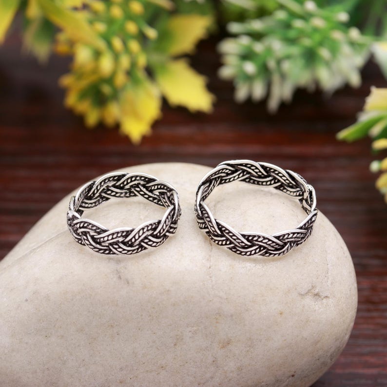 925 Sterling Silver Braided Ring | Handmade Woven Band | Unisex Celtic ...