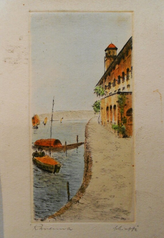 Items similar to Ravenna Italy by Ghiotti Framed by Erlo Rahmen of ...