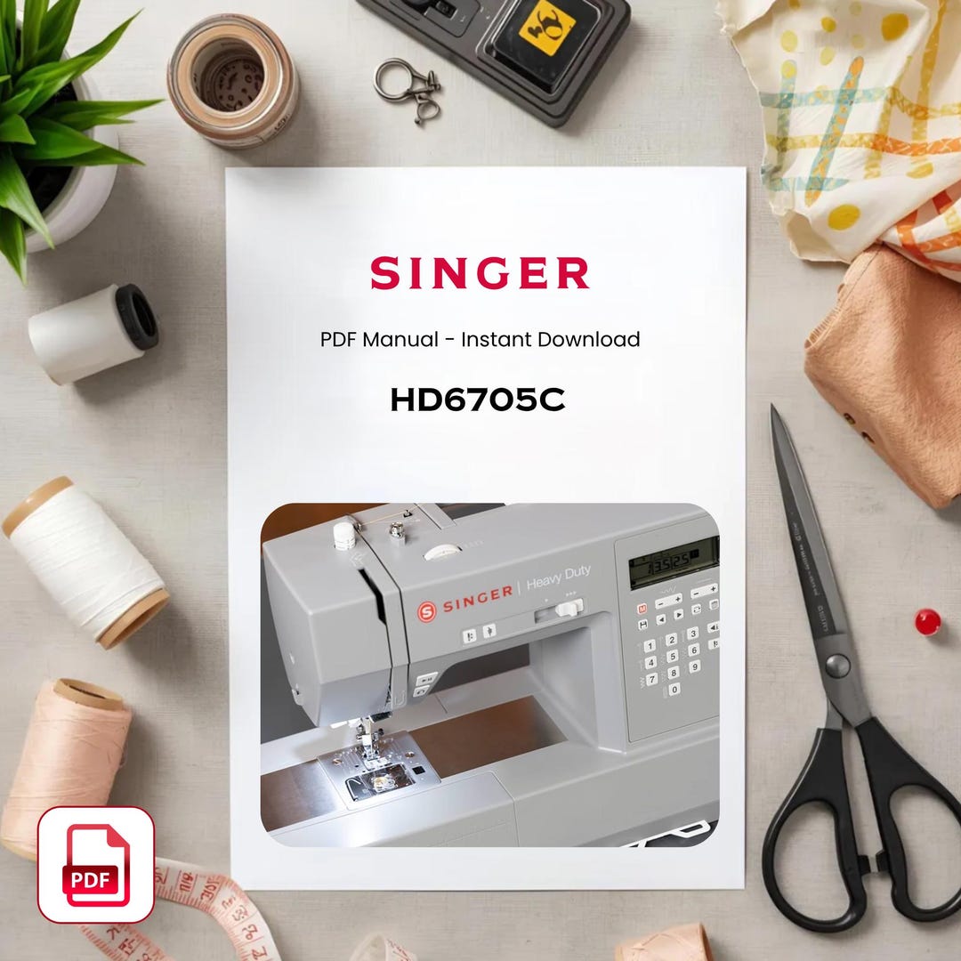 Singer HD6705C Sewing Machine Manual – Instruction Book (PDF Download ...