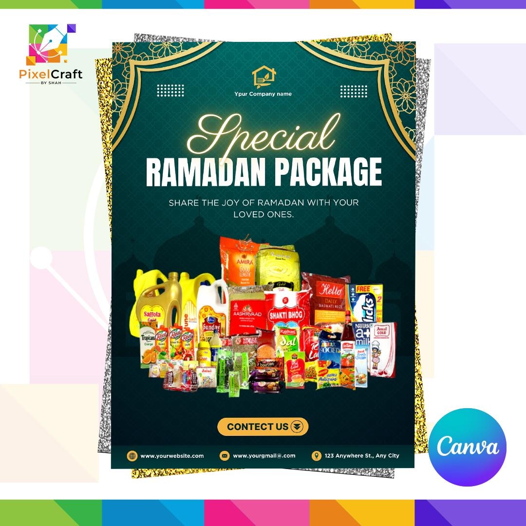 Ramadan Package Canva Editable Template | Special Ramadan Offer Flyer ...