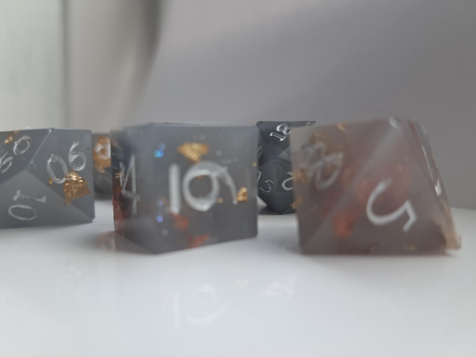 Sharp Edge Resin Dice Set (7 Peices) - Smoke Grey - Etsy