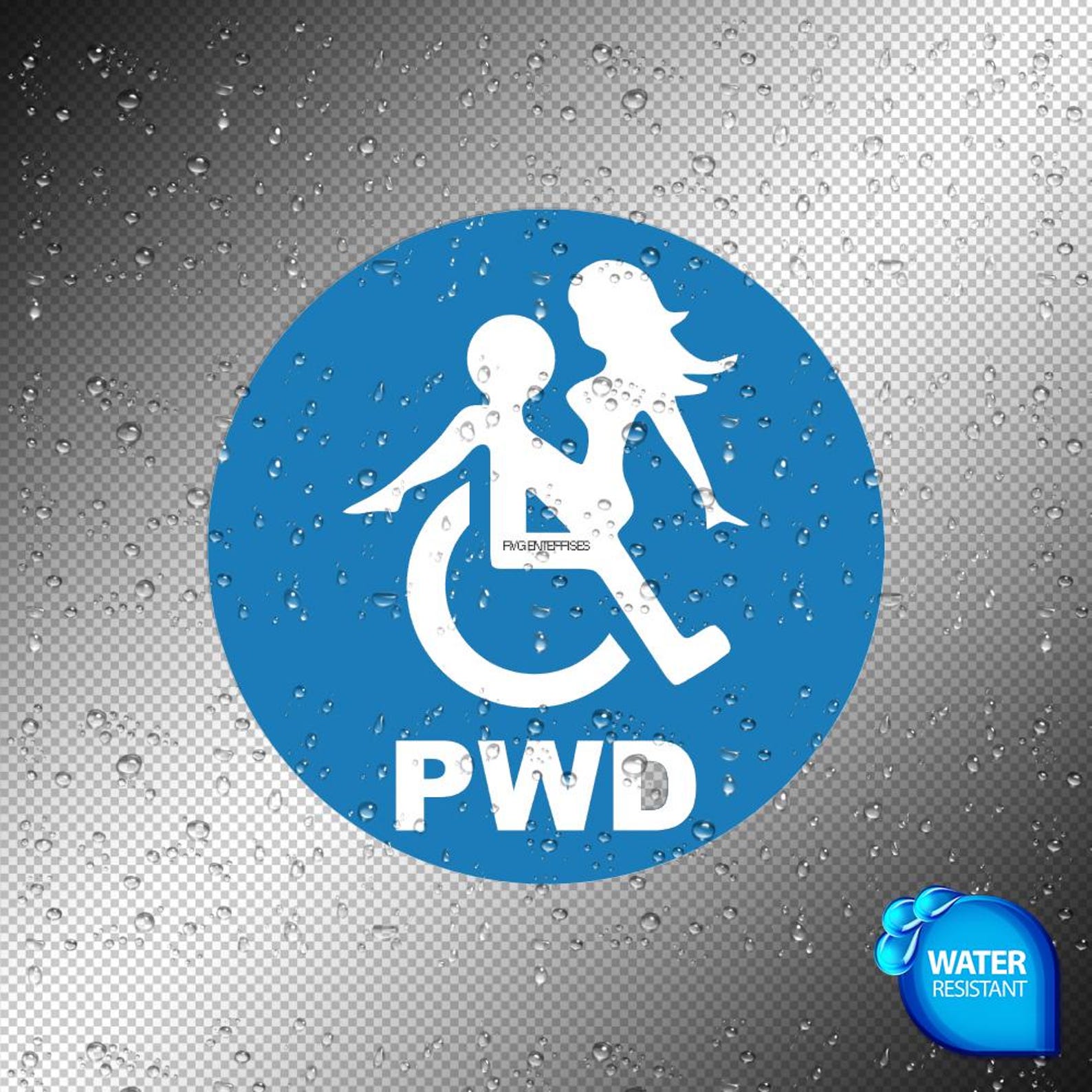 Stickers (1X) PWD Persons With Disabilities | Vinyl Decals (die-cut Not ...