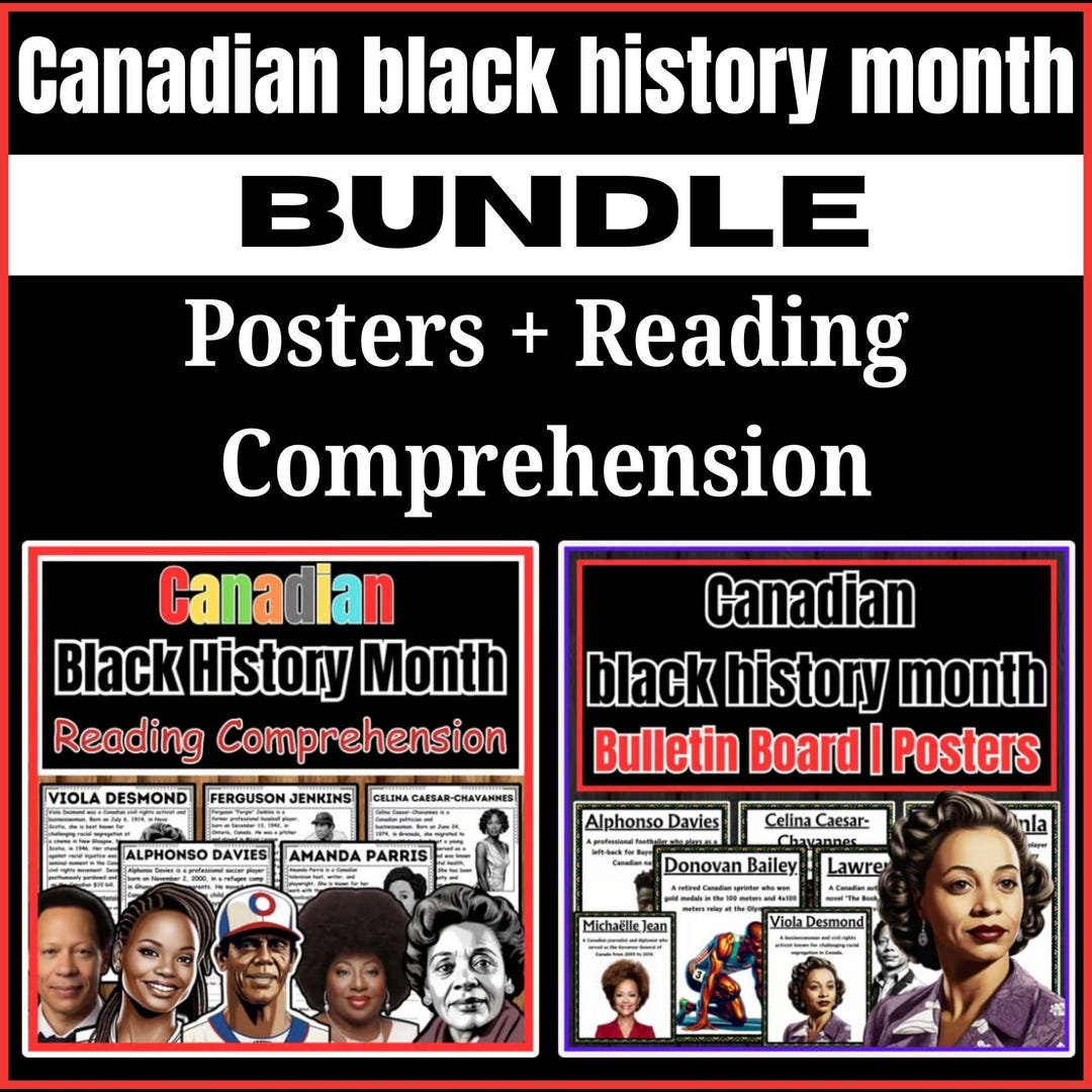 Canadian Black History Month Bundle, Bulletin Board Kit + Posters ...