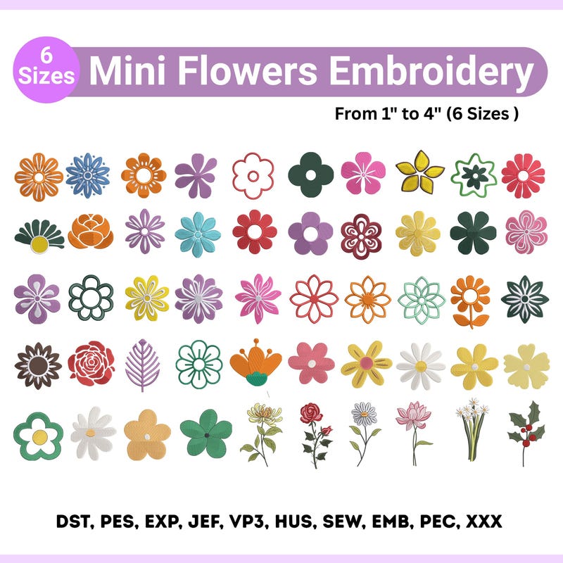 Flower Pes Small - Etsy