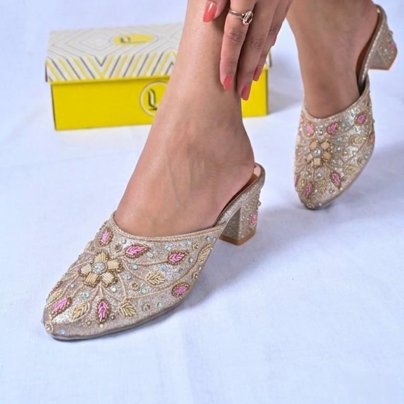 Block Heel Sandals Gold - Etsy