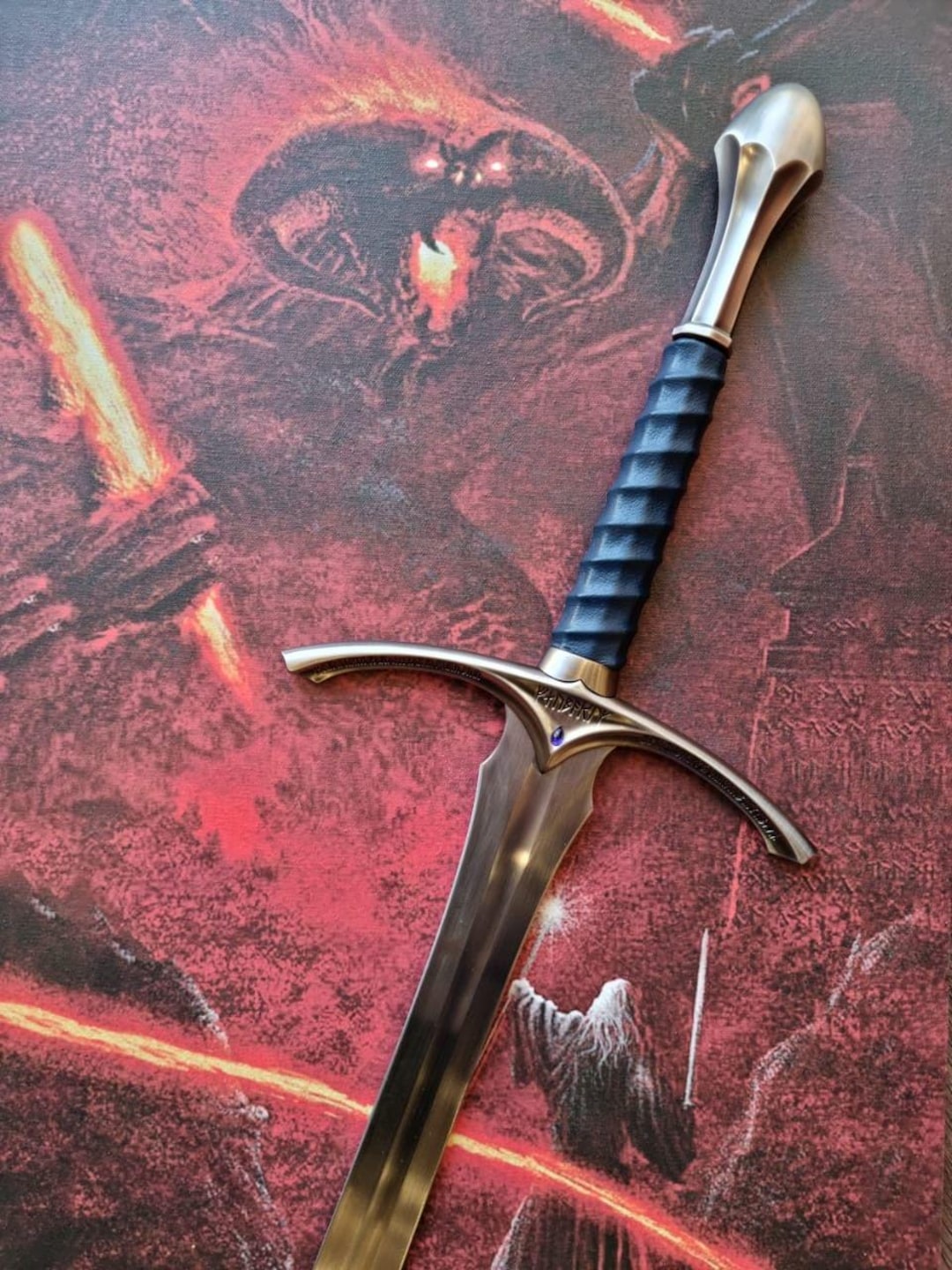 King Elessar Sword Replica Elven Sword –aragorn Ring of Power Movie ...