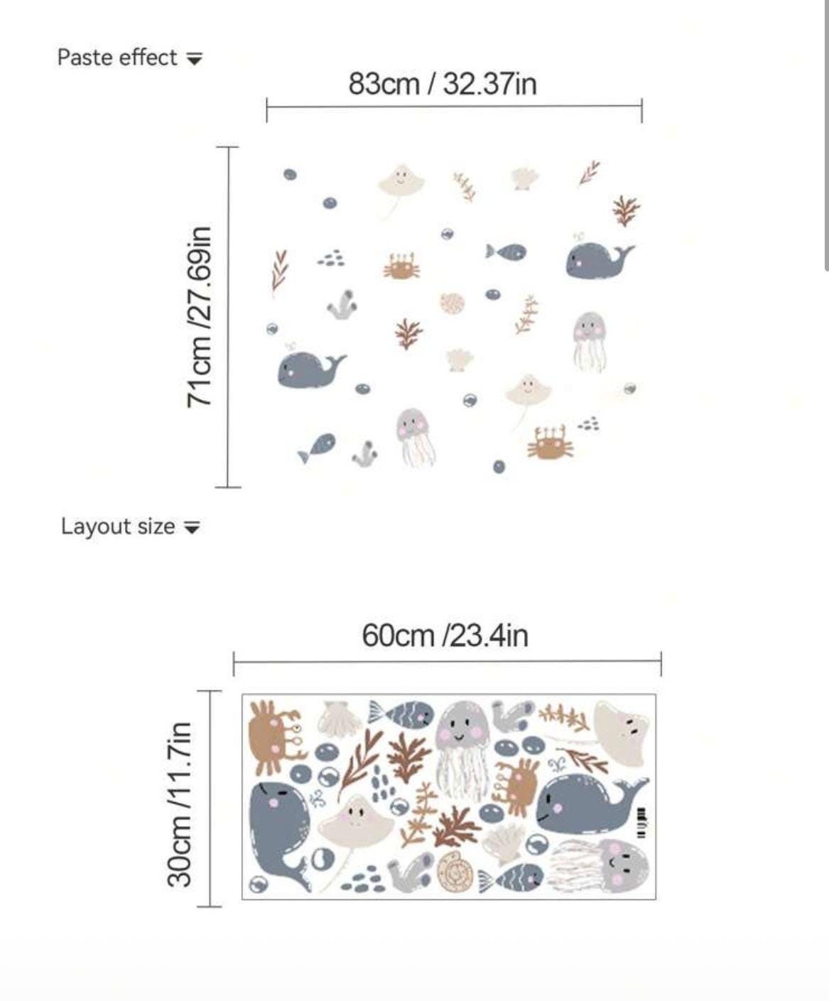 Ocean Sealife Decals - Etsy