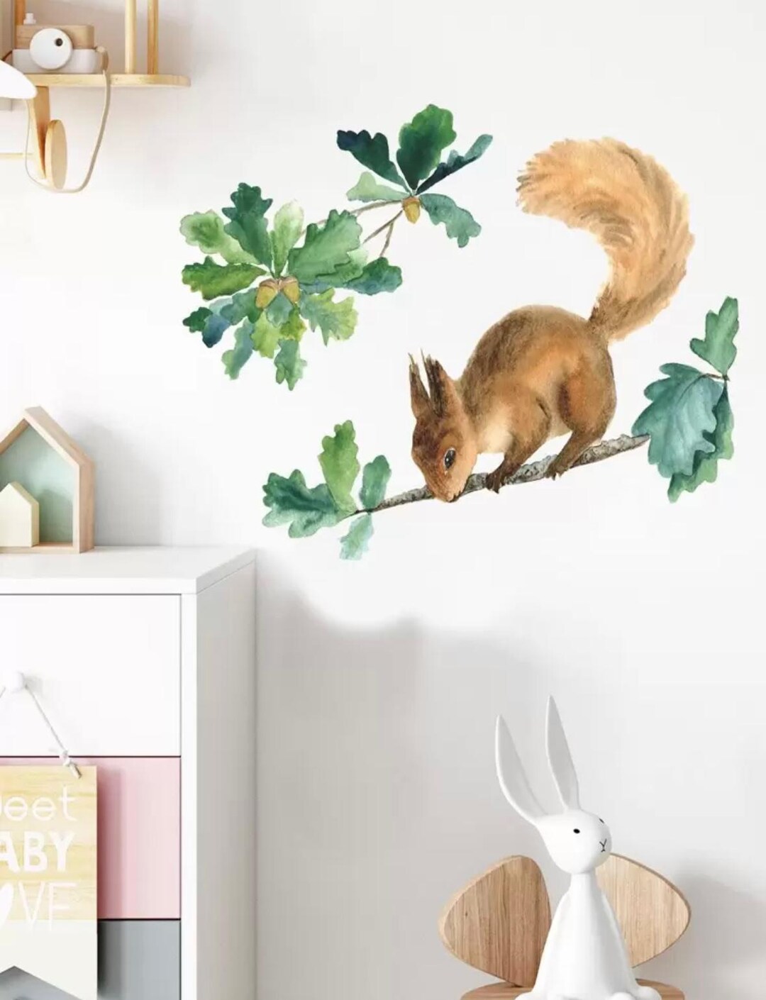 Woodland Squirrel Decals, Removable & Reusable - Etsy