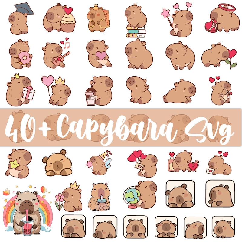 Capybara Art Image - Etsy UK