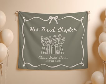 Her Next Chapter Banner: Custom Storybook Bridal Shower Backdrop ...