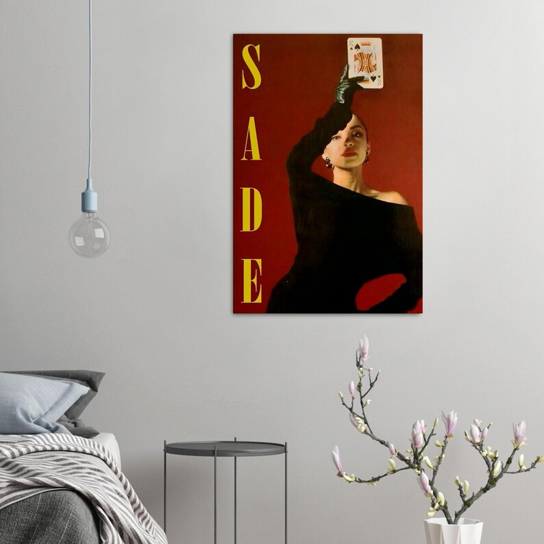 Sade Poster, Iconic Red Portrait, Soul Music Wall Art - Etsy