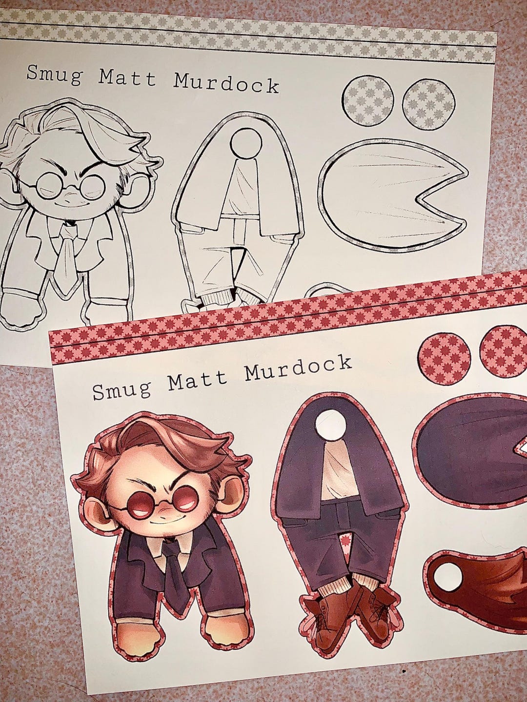 Matt Murdock (daredevil) Hanging Paper Doll File for Printing - Etsy