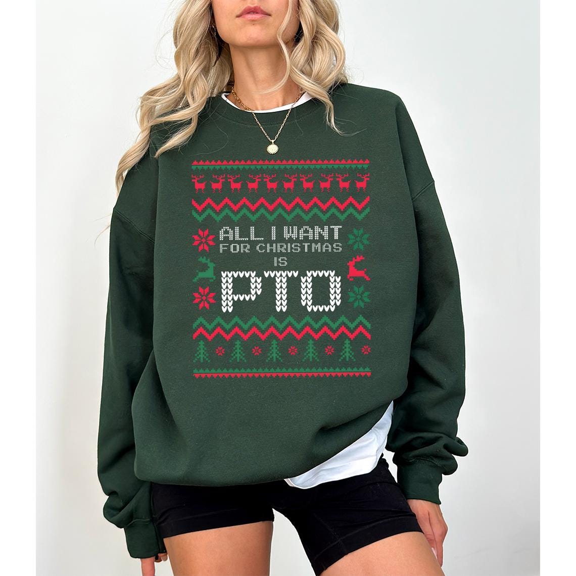 All I Want for Christmas is PTO Funny Holiday Work Ugly Png, Funny ...