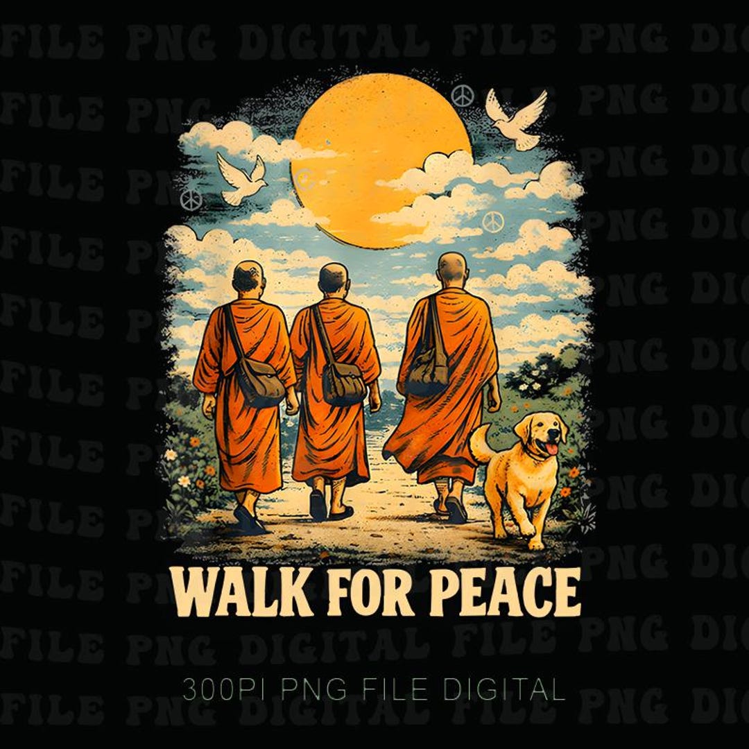 Walk for Peace Monk Png, Buddhist Walk for Peace Png, Peaceful ...